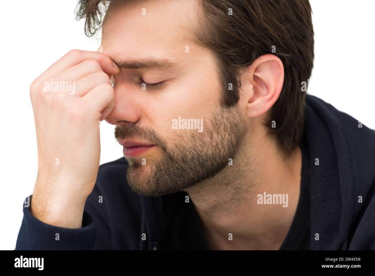 Stressed young man closed hi-res stock photography and images - Alamy