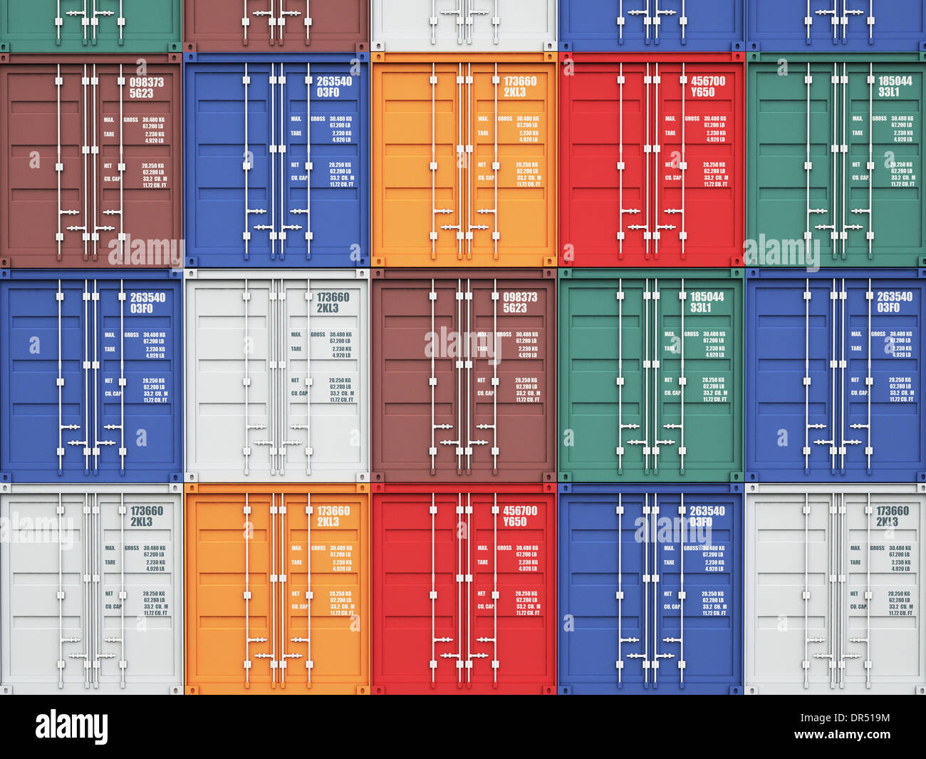 3d image of colorful container Stock Photo - Alamy