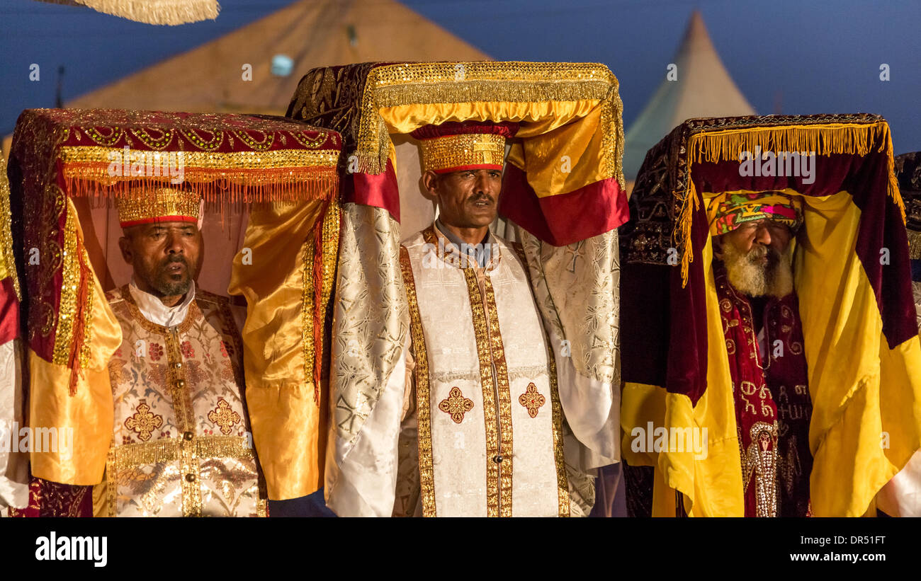Addis Ababa, Ethiopian . 18th Jan, 2014. Priests carry the Tabot, a ...