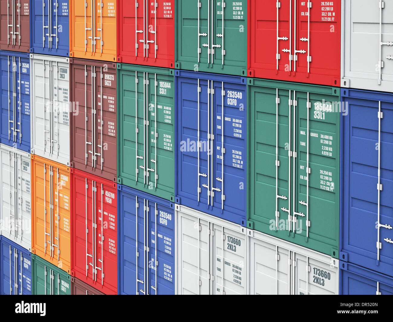3d image of colorful container Stock Photo - Alamy