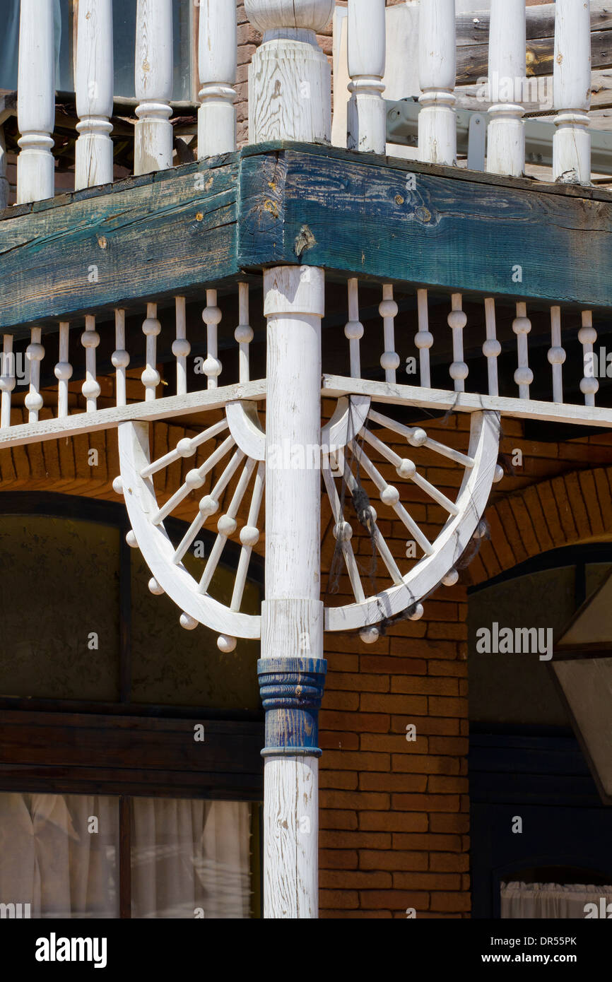 old wood columns, western texture Stock Photo - Alamy