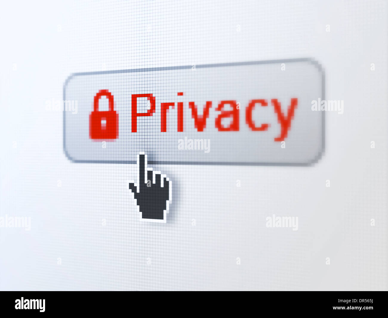 Safety concept: Privacy and Closed Padlock on digital button background ...