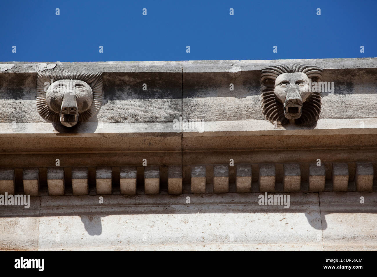 Lion Heads on Hadrianus Gate Antalya Turkey Stock Photo - Alamy
