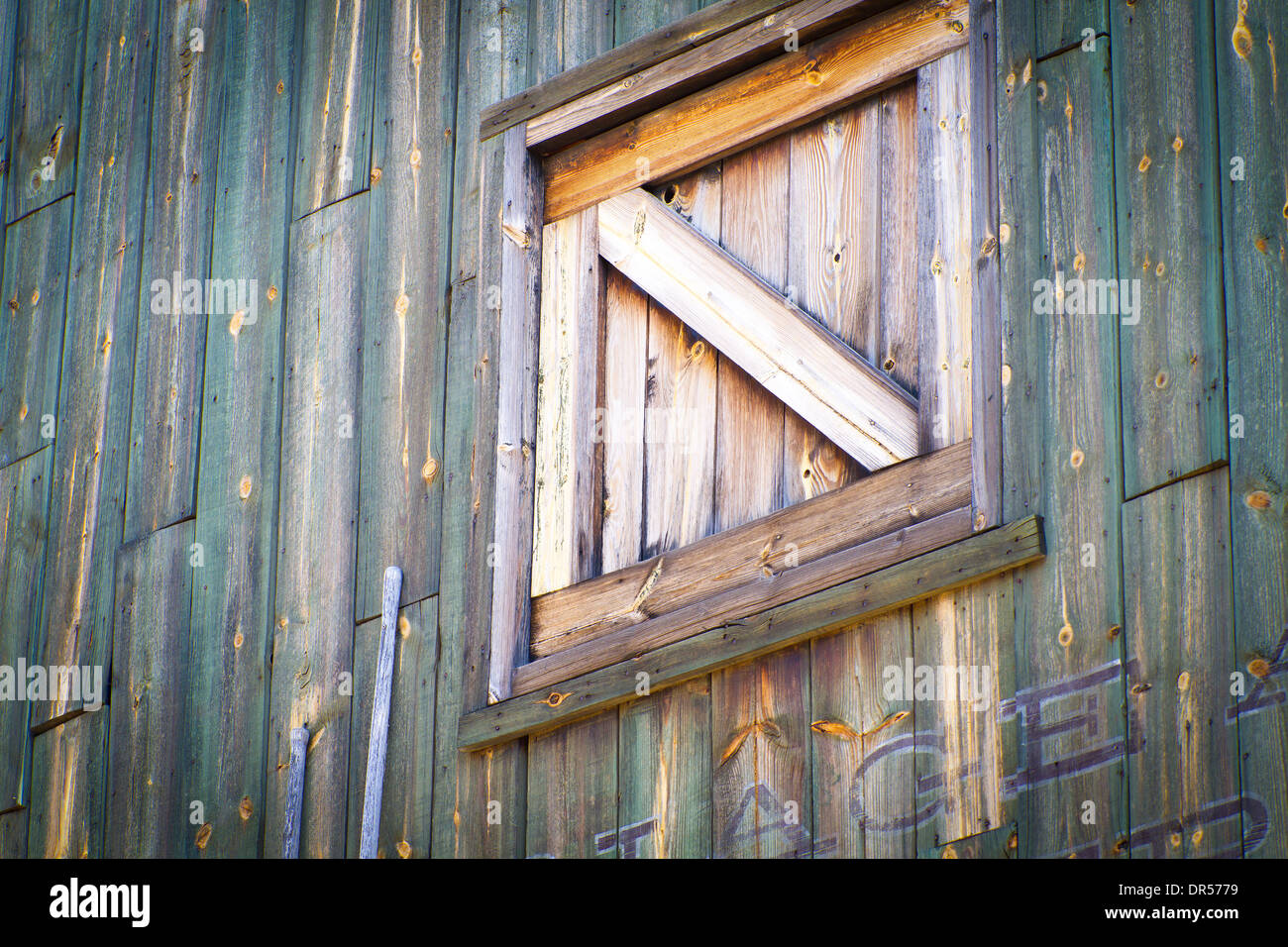 window and wall of a vintage wood house, western Stock Photo - Alamy