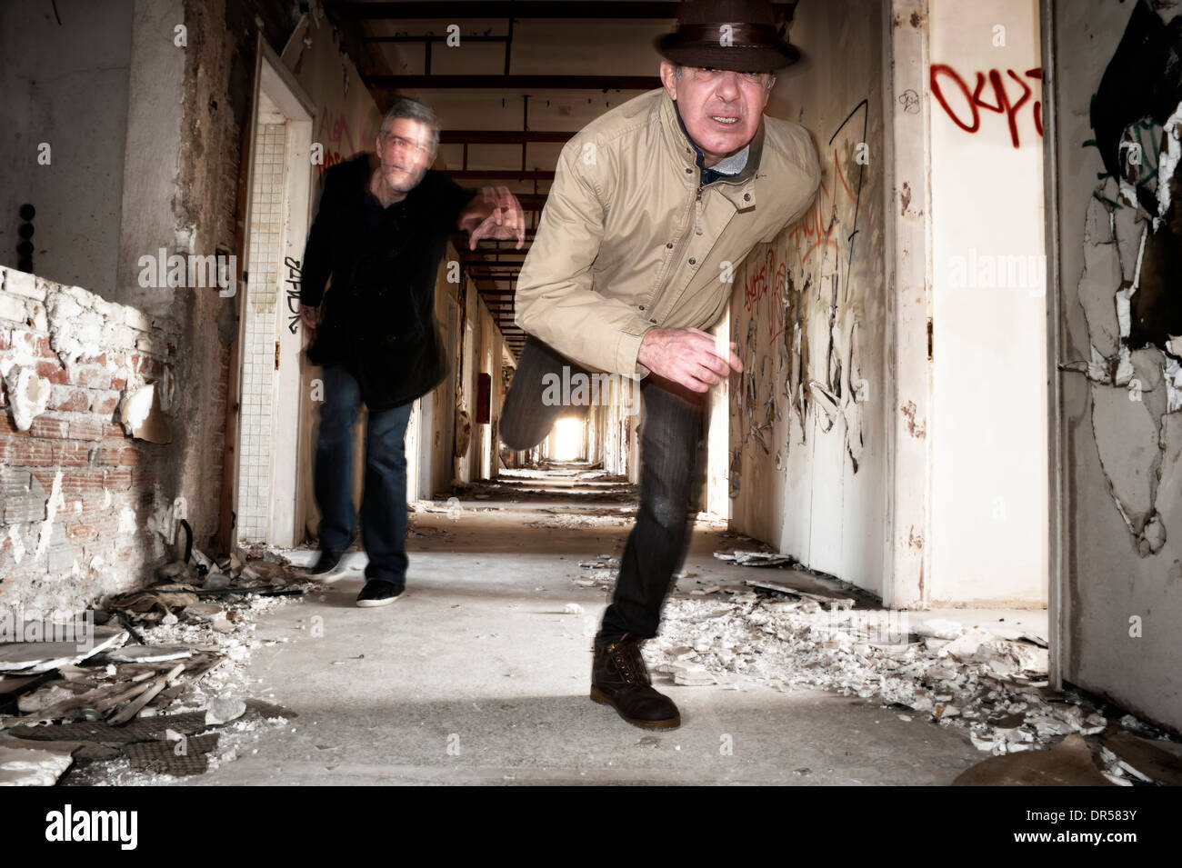 People Running Away From Danger