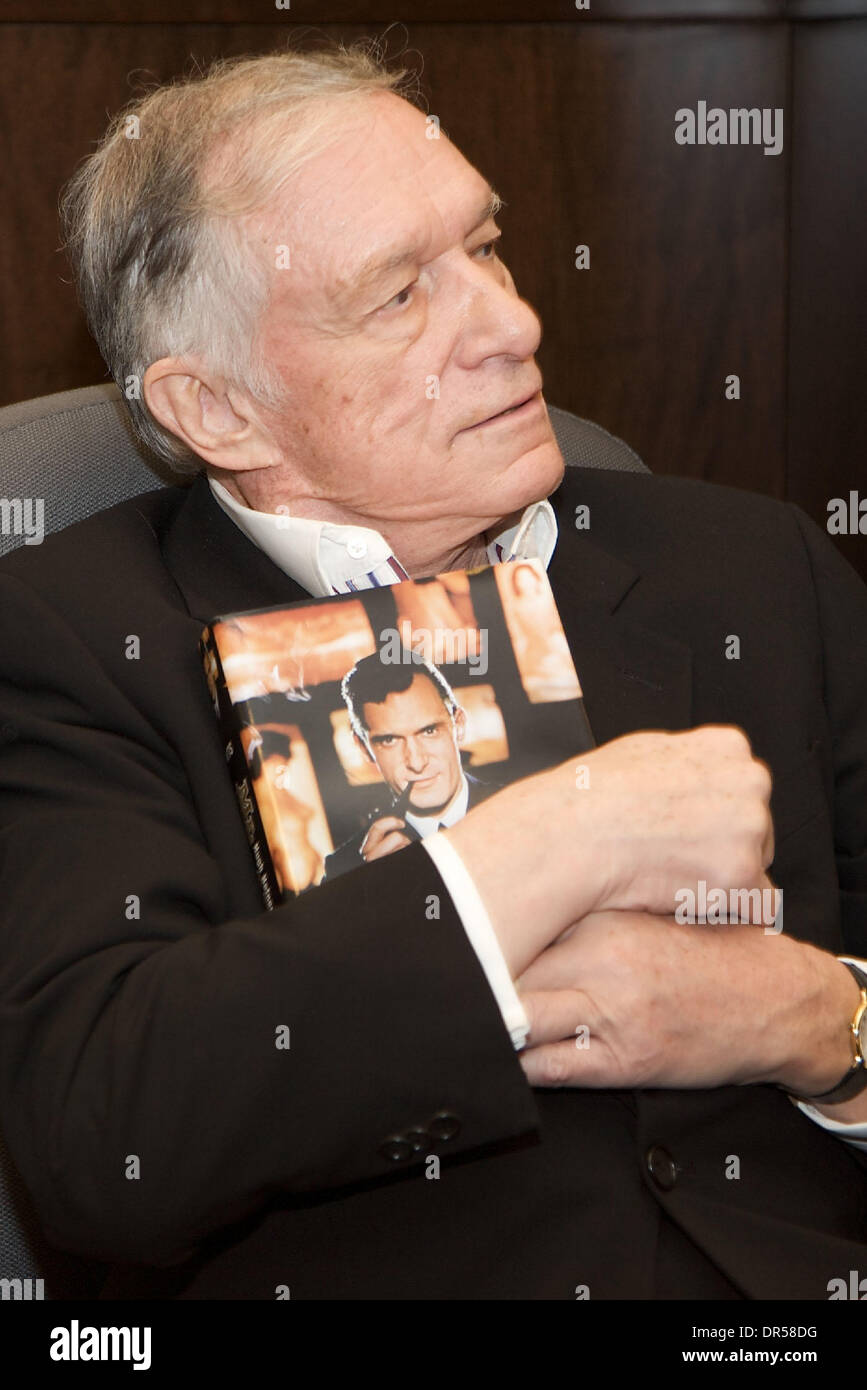 Dec 16, 2008 - Los Angeles, California, USA - HUGH HEFNER holds a copy ...