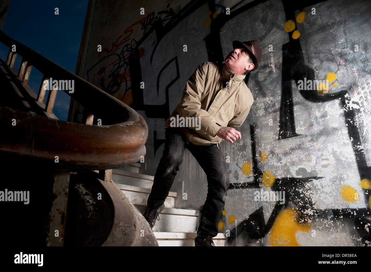 Running away scared human hi-res stock photography and images - Alamy