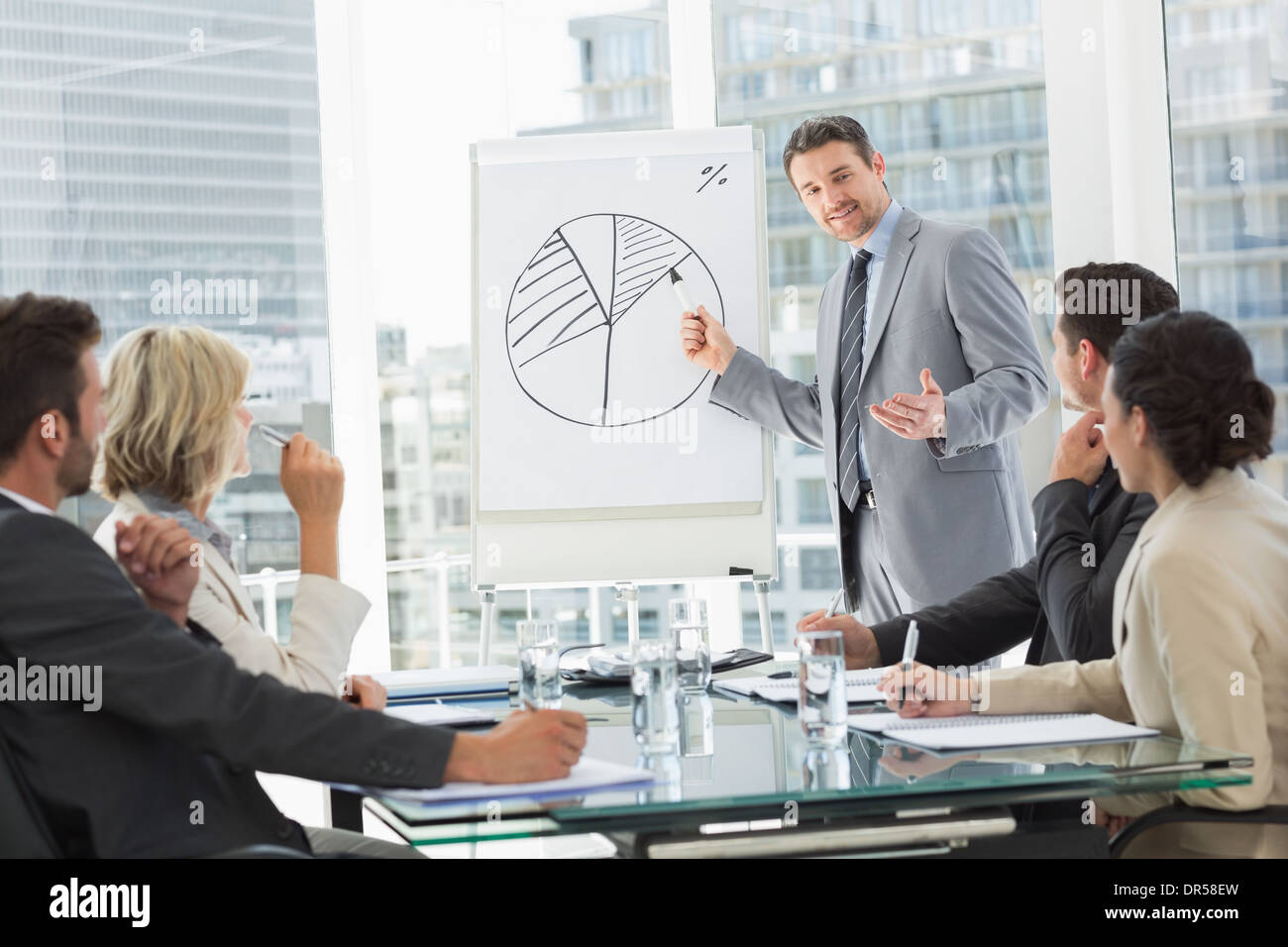 Business people in office at presentation Stock Photo - Alamy