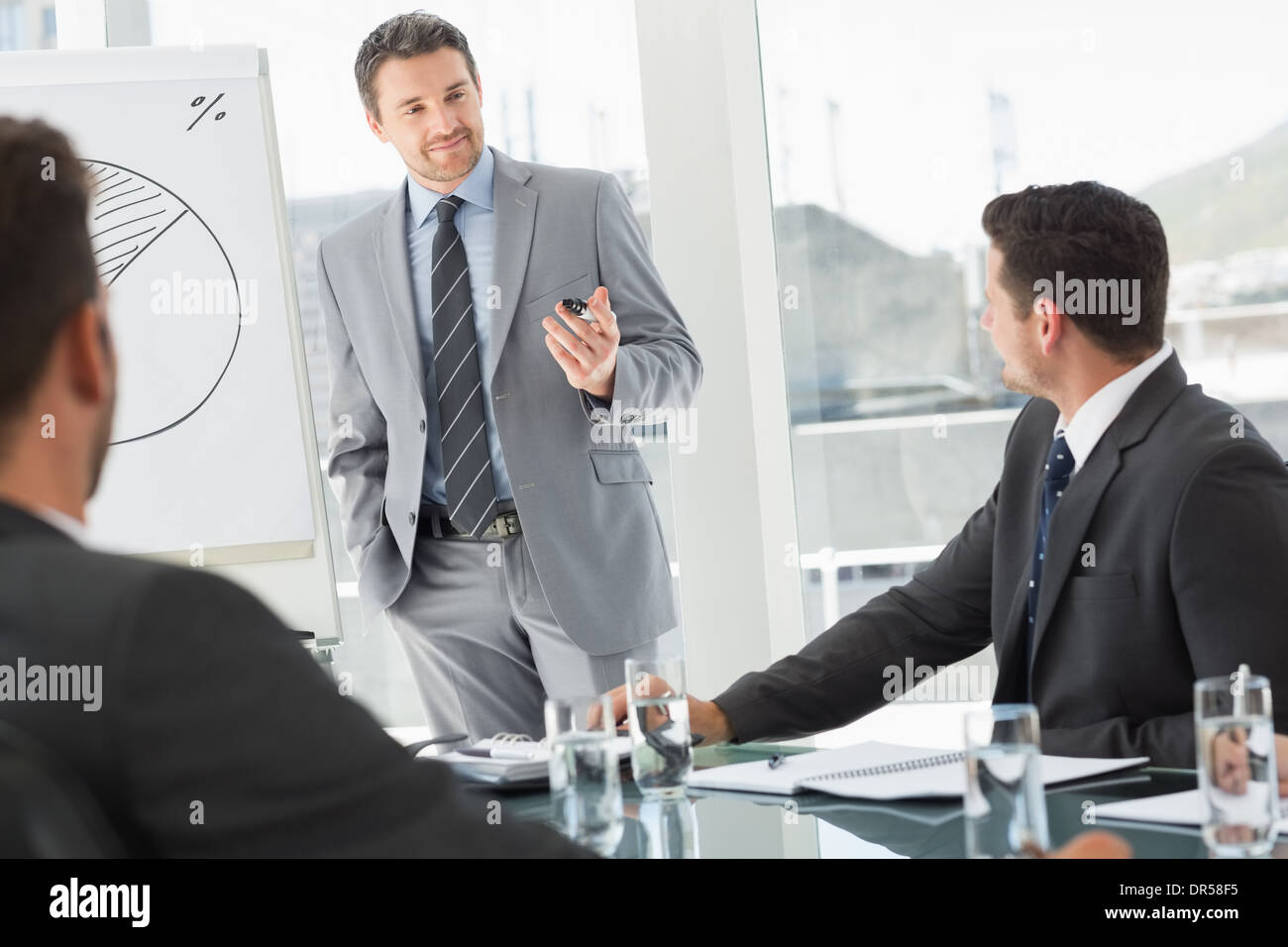 Business people in office at presentation Stock Photo - Alamy