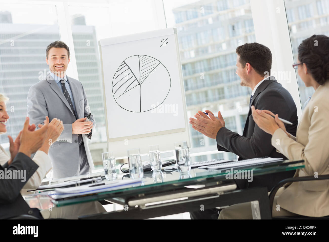 Business people in office at presentation Stock Photo - Alamy