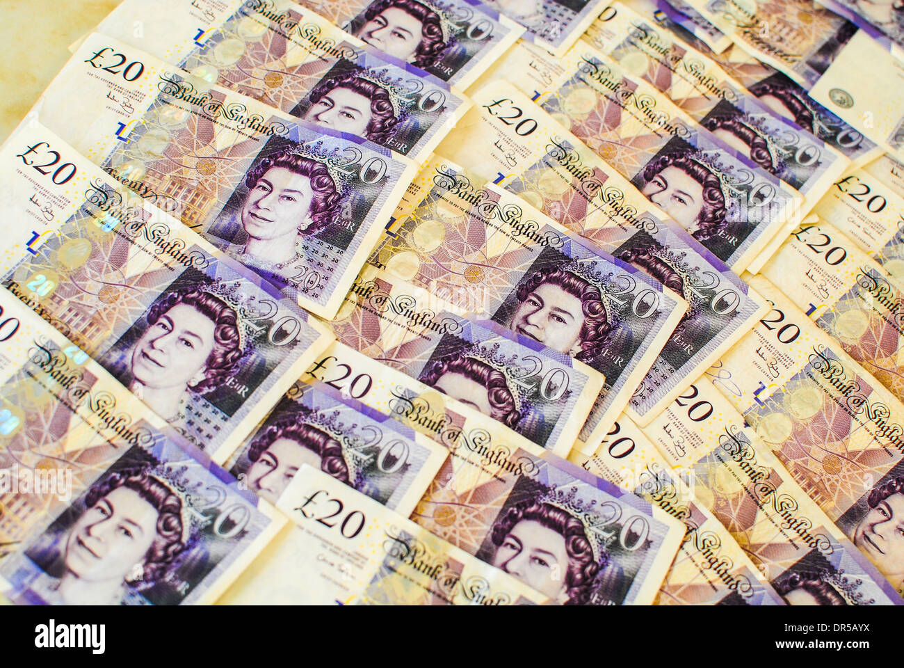 British English £20 twenty pound notes Stock Photo - Alamy