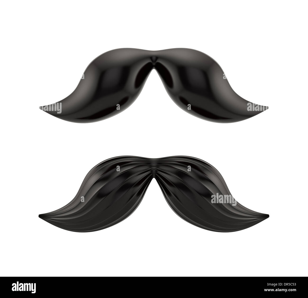 3d render of black mustache isolated on white background Stock Photo ...