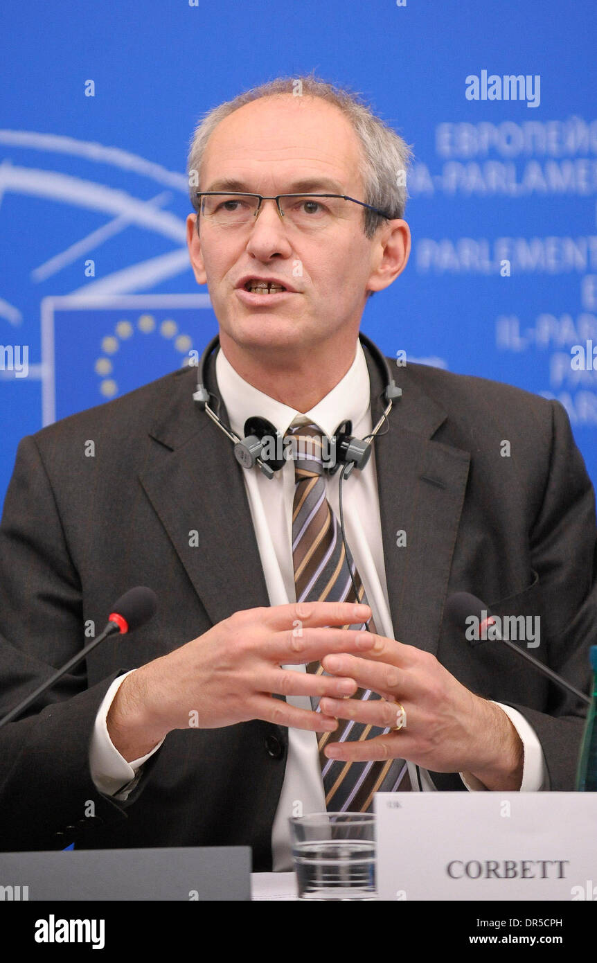 Jan 13, 2009 - Strasbourg, France - British member of EP (MEP) RICHARD ...