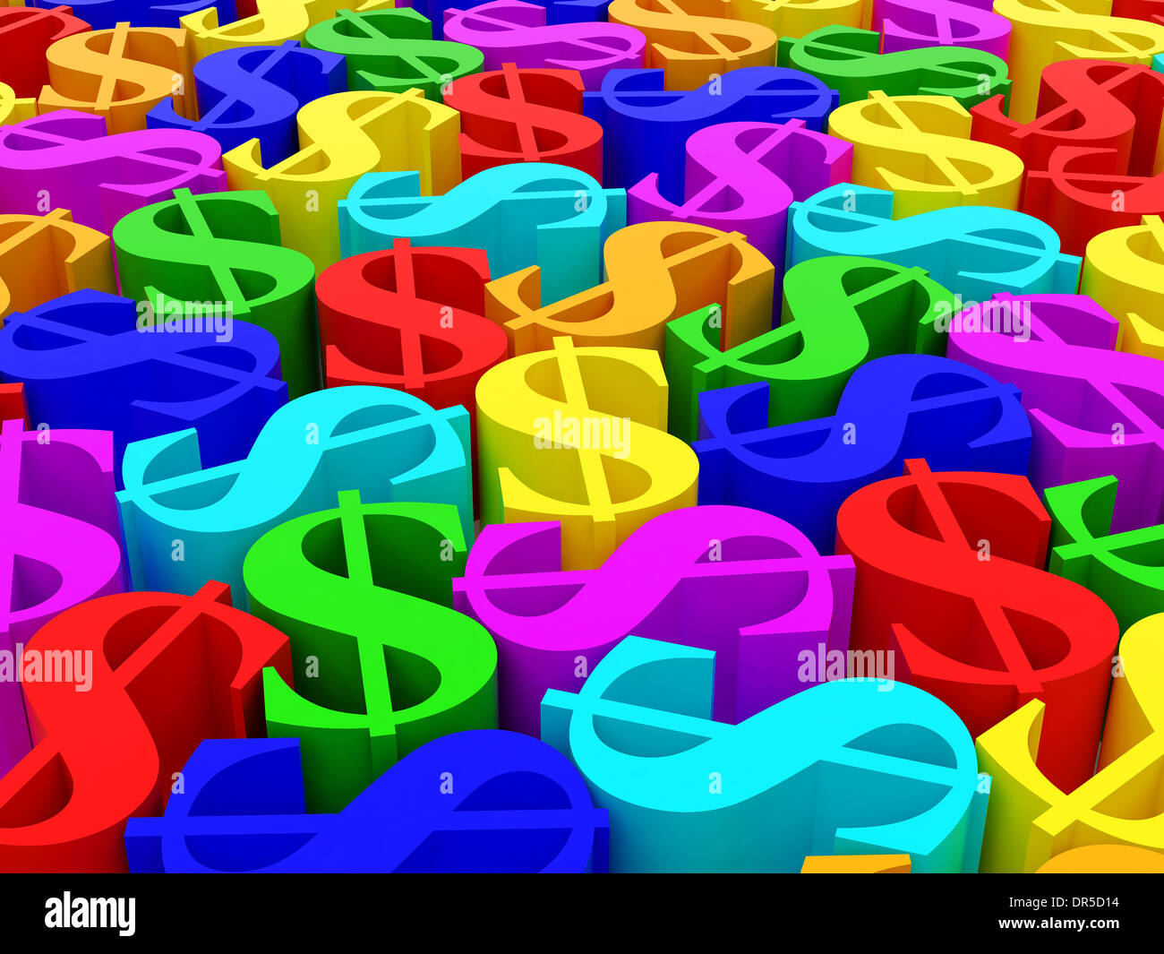 High resolution image. 3d rendered illustration. Huge amount dollar ...