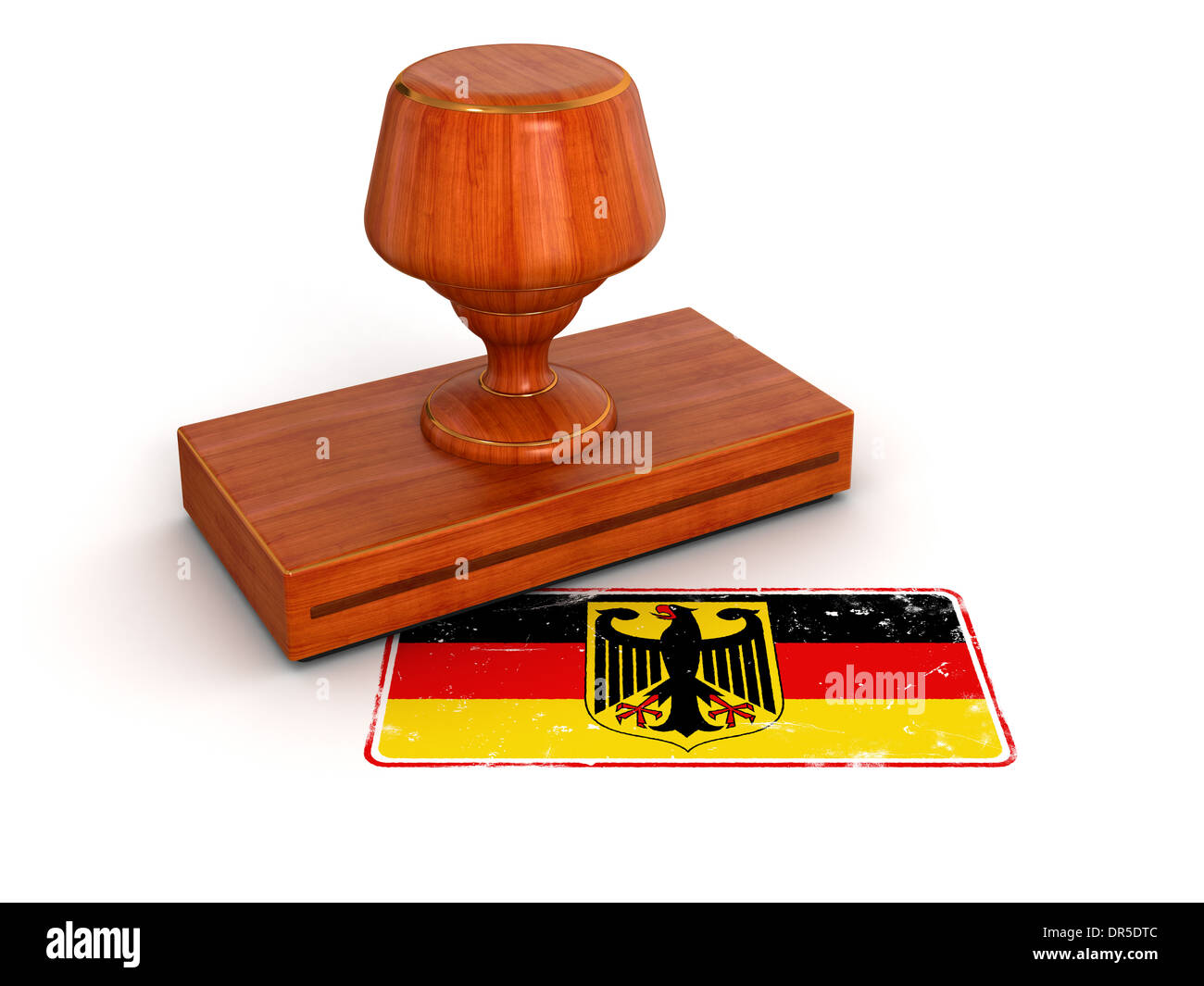 Rubber Stamp German flag (clipping path included Stock Photo - Alamy
