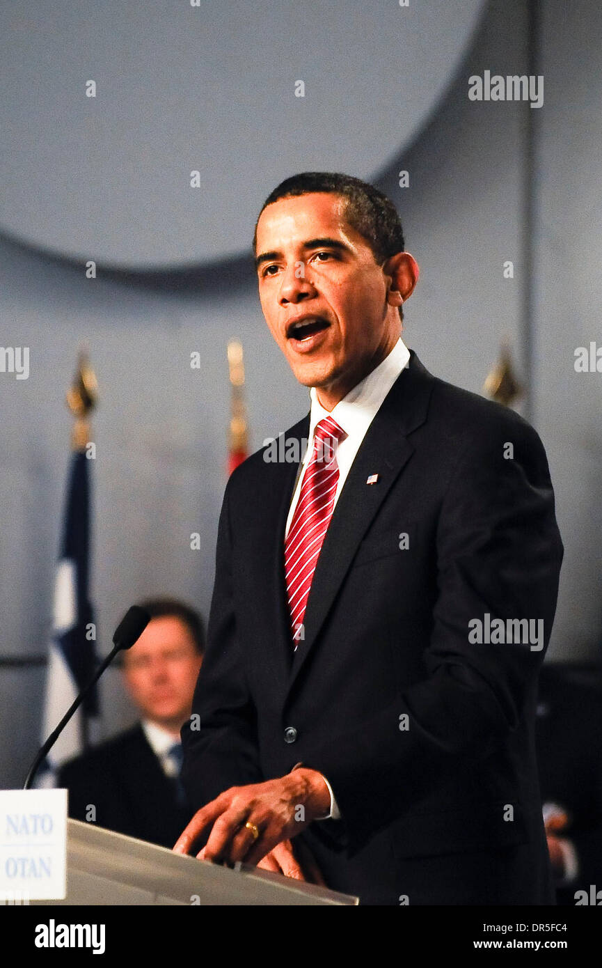 U.S. President Barack Obama during a press conference at the NATO ...