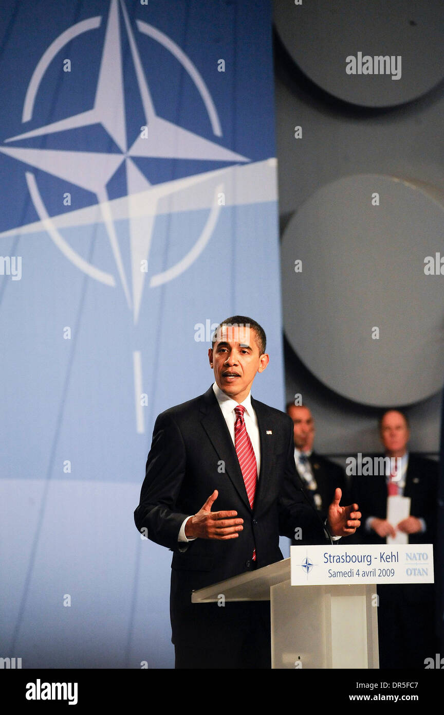 U.S. President Barack Obama during a press conference at the NATO ...