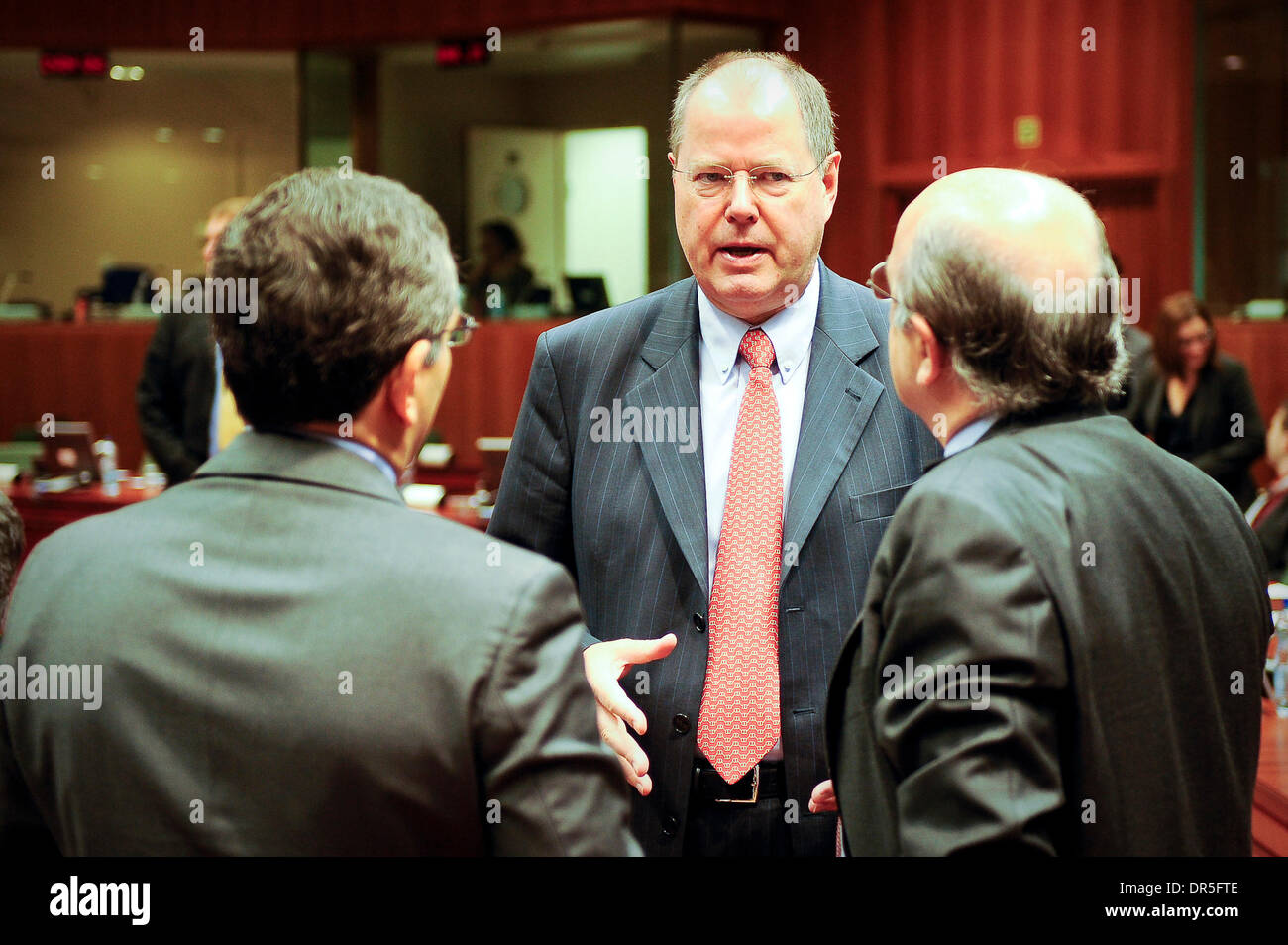 German Finance Minister Peer Steinbrueck (C) at the start of The ...
