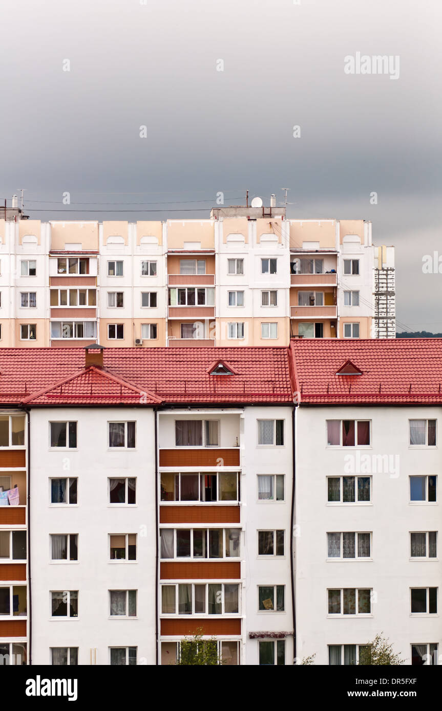Russia. The city of Kaliningrad. House with red roof Stock Photo - Alamy