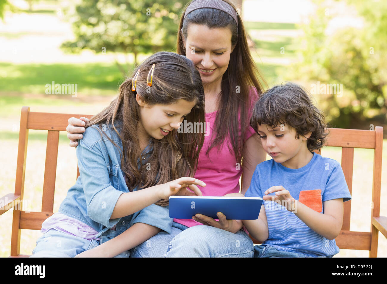 Woman and two kids hi-res stock photography and images - Alamy