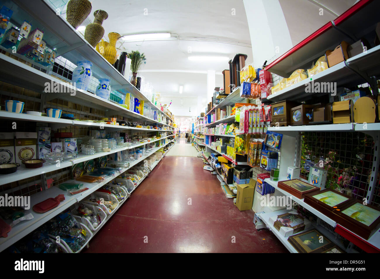 Shop with many products, large retail store Stock Photo - Alamy