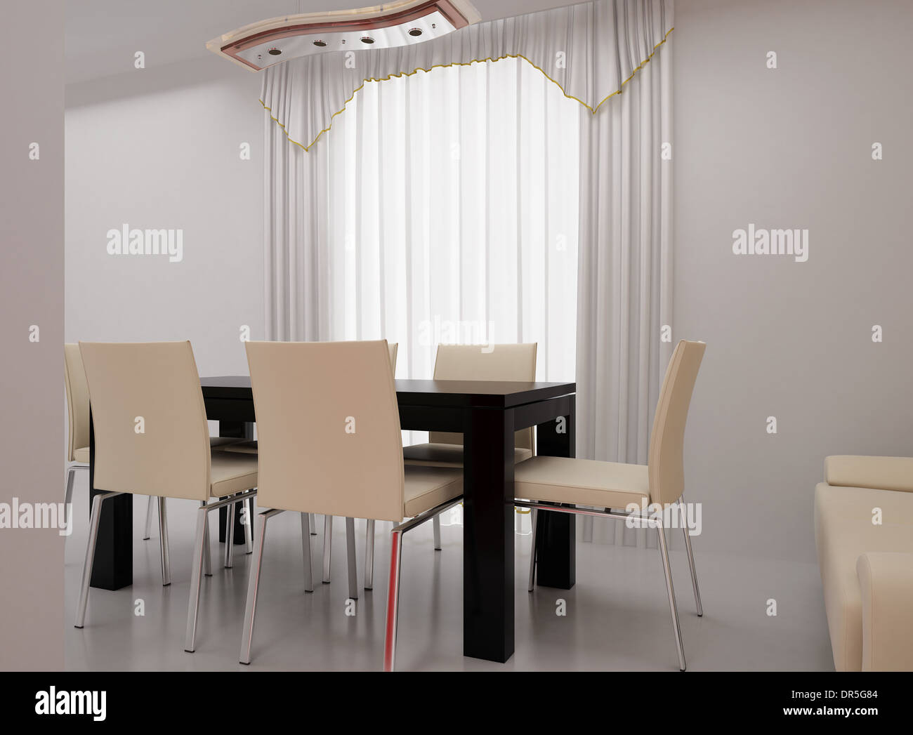 Interior of the modern room. High resolution image. 3d rendered ...