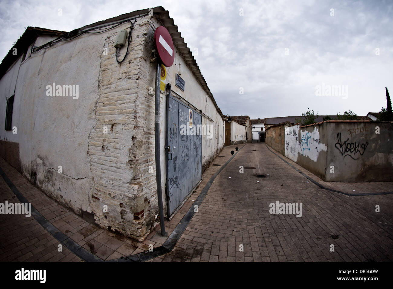 Street with houses made of mud, rural town Stock Photo - Alamy