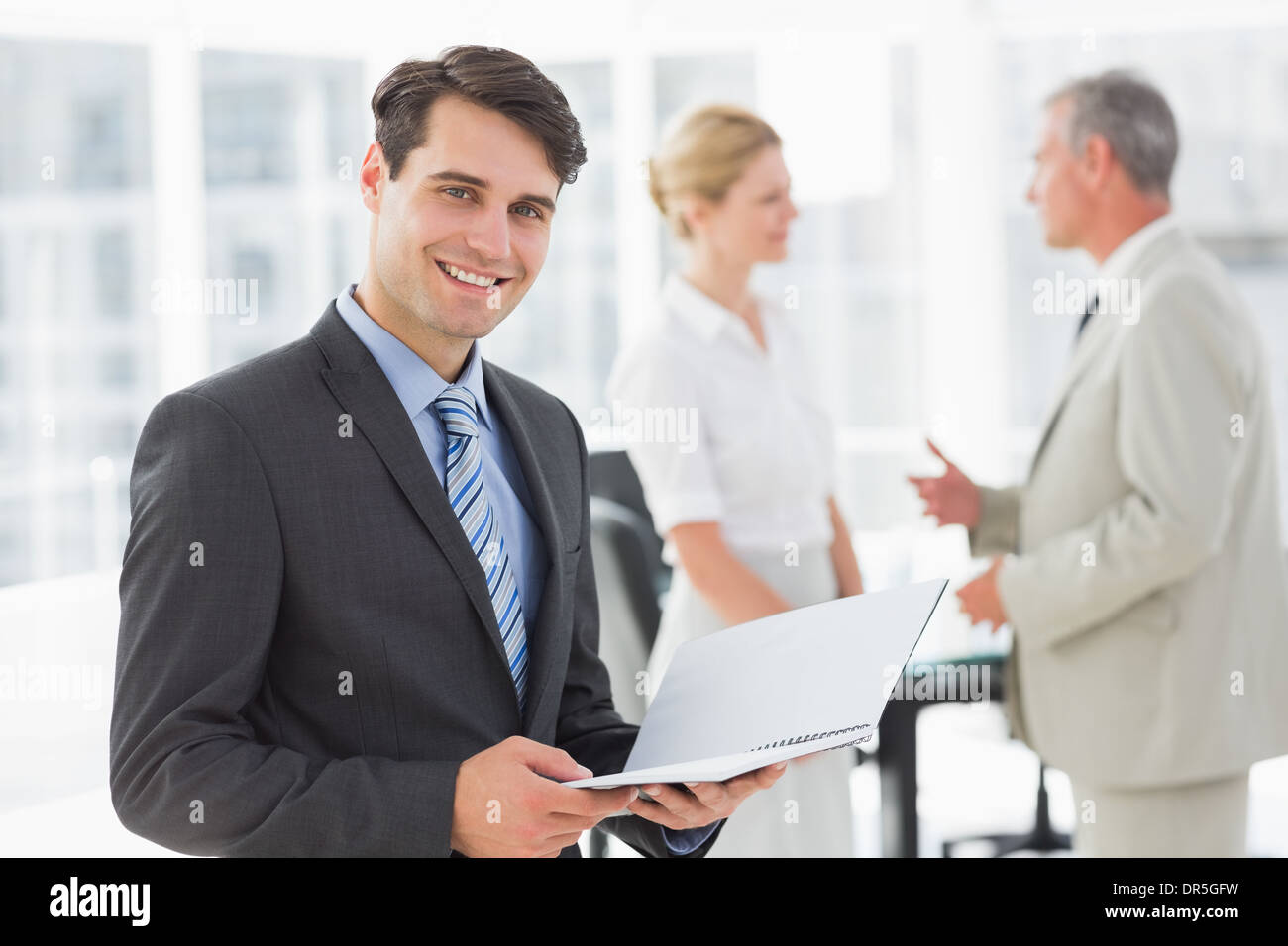 Discussion by reading a document hi-res stock photography and images ...