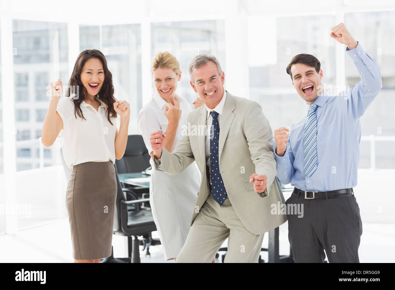 Successful team cheering hi-res stock photography and images - Alamy