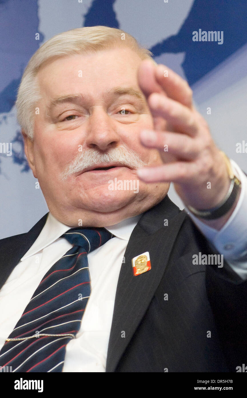 Former Polish President Lech Walesa During High Resolution Stock ...