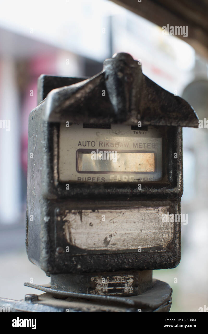 old fashioned rickshaw meter Stock Photo - Alamy