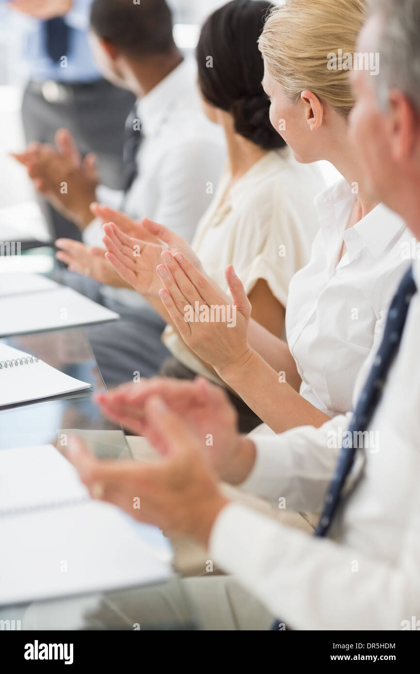 Business people clapping meeting hi-res stock photography and images ...