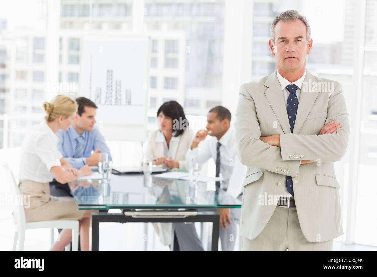 Female boss to discuss hi-res stock photography and images - Alamy