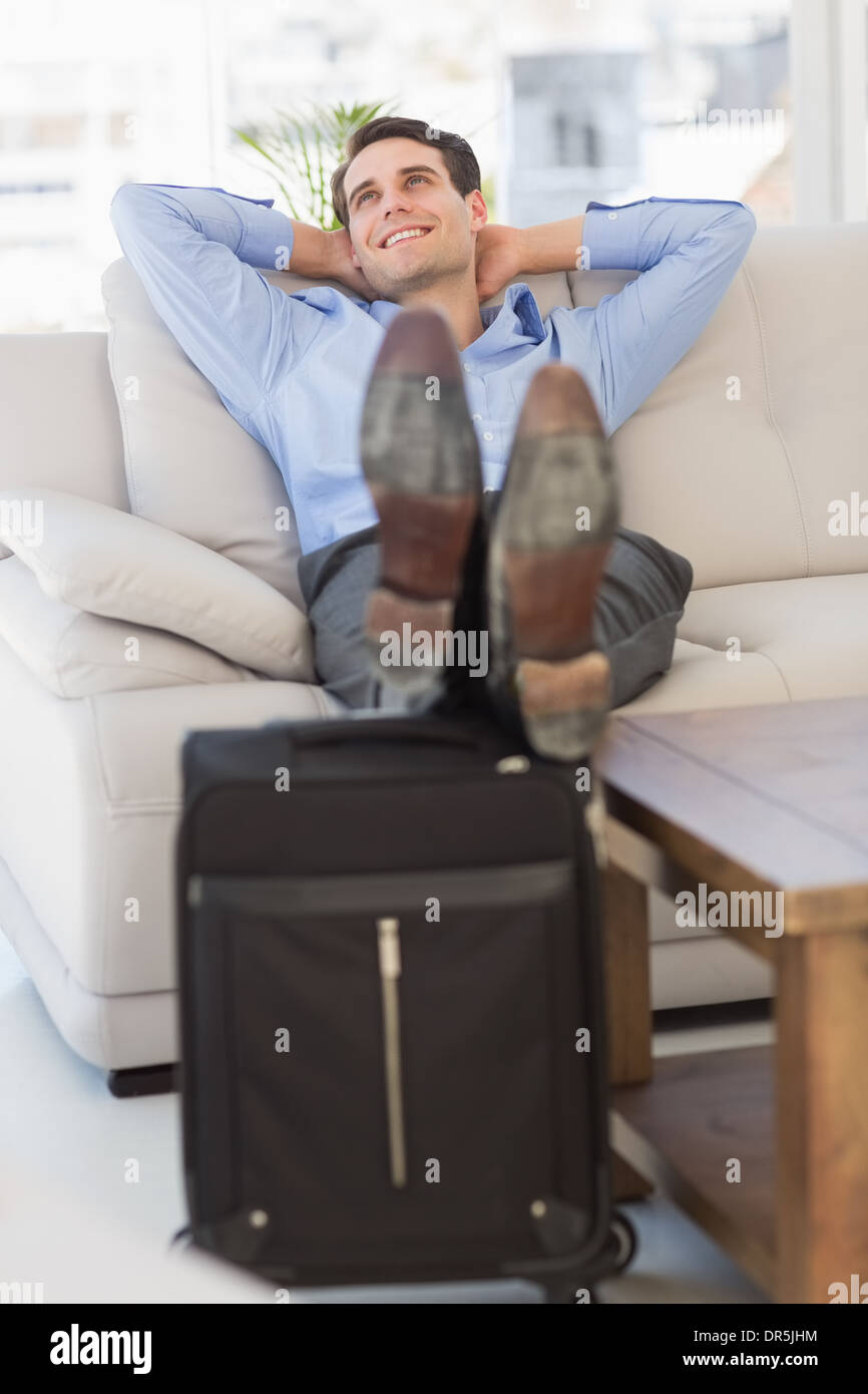 Man relaxing with feet up hi-res stock photography and images - Alamy