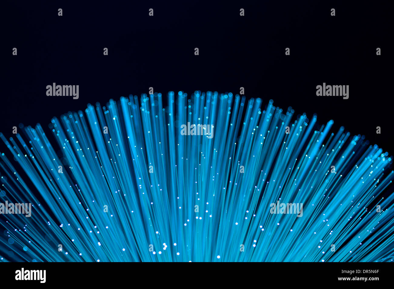 Fiber optics close-up, modern computer communication technology Stock ...