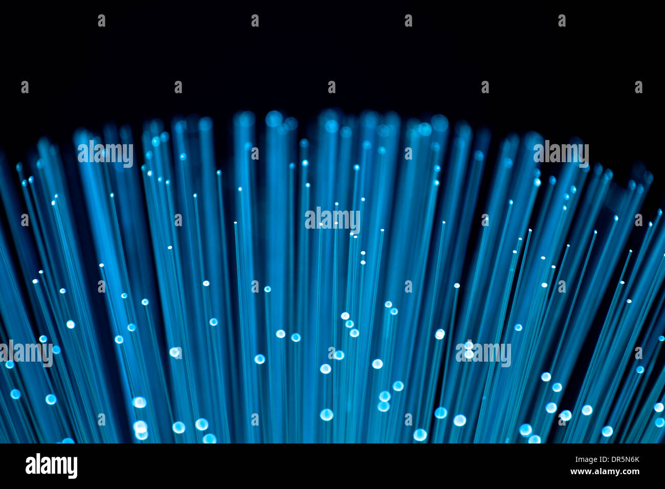 Fiber optics close-up, modern computer communication technology Stock ...