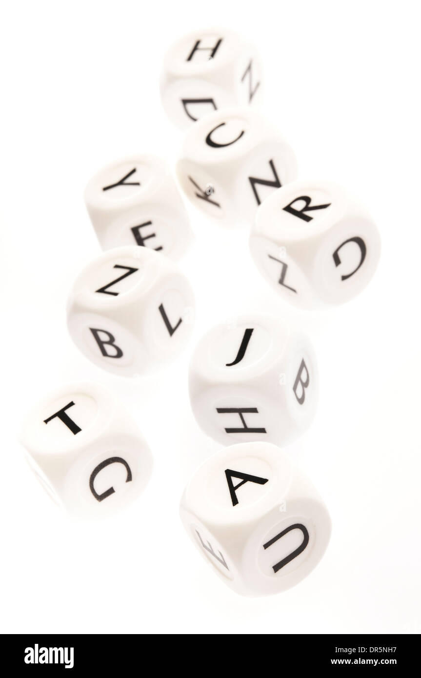 Dice and letters hi-res stock photography and images - Alamy