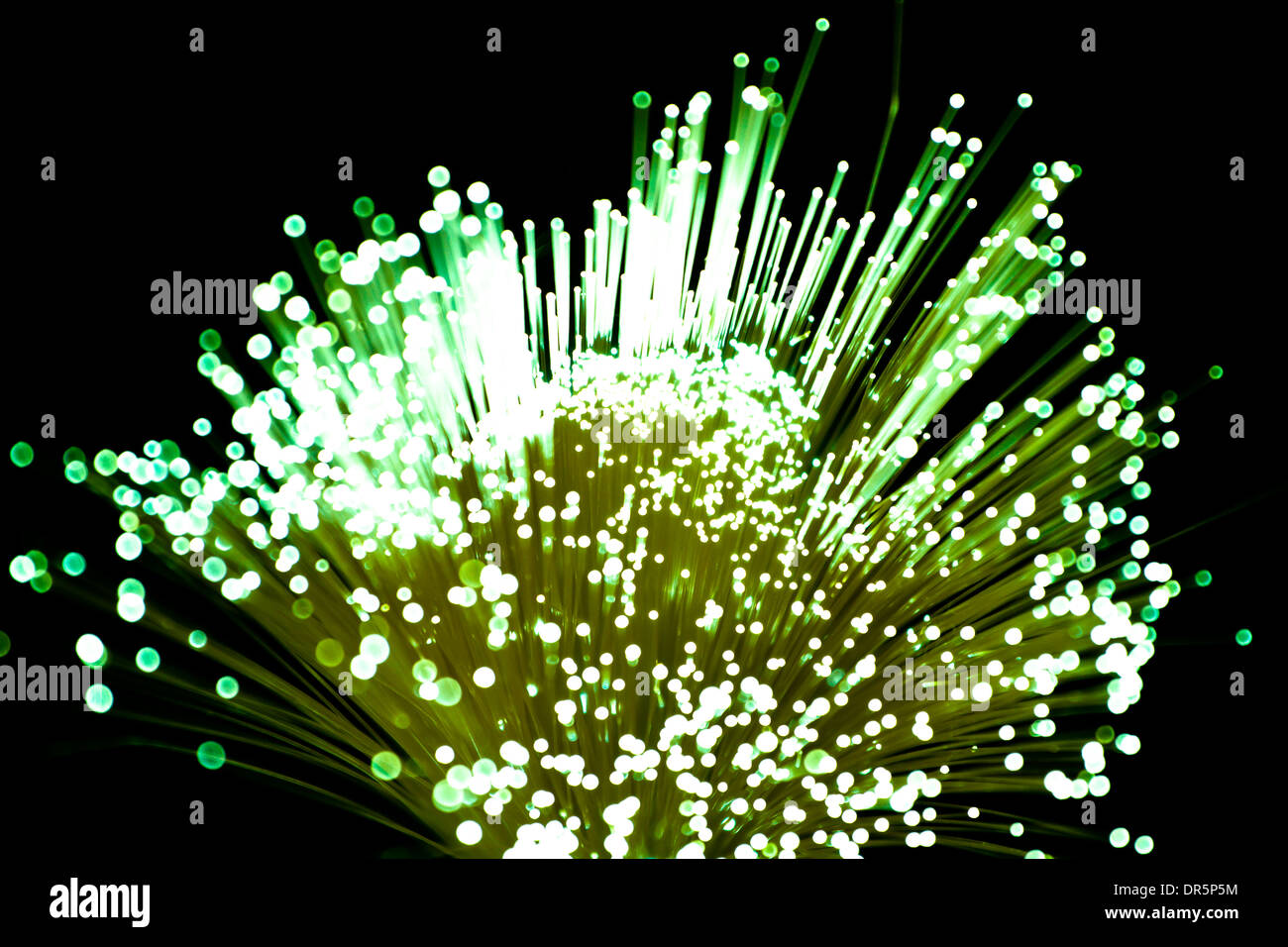 Fiber optics close-up, modern computer communication technology Stock ...