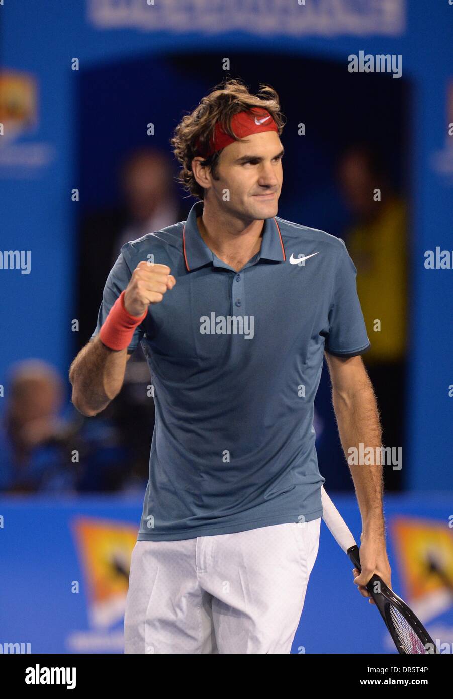 Melbourne, Australia. 20th Jan, 2014. Roger Federer of Switzerland ...