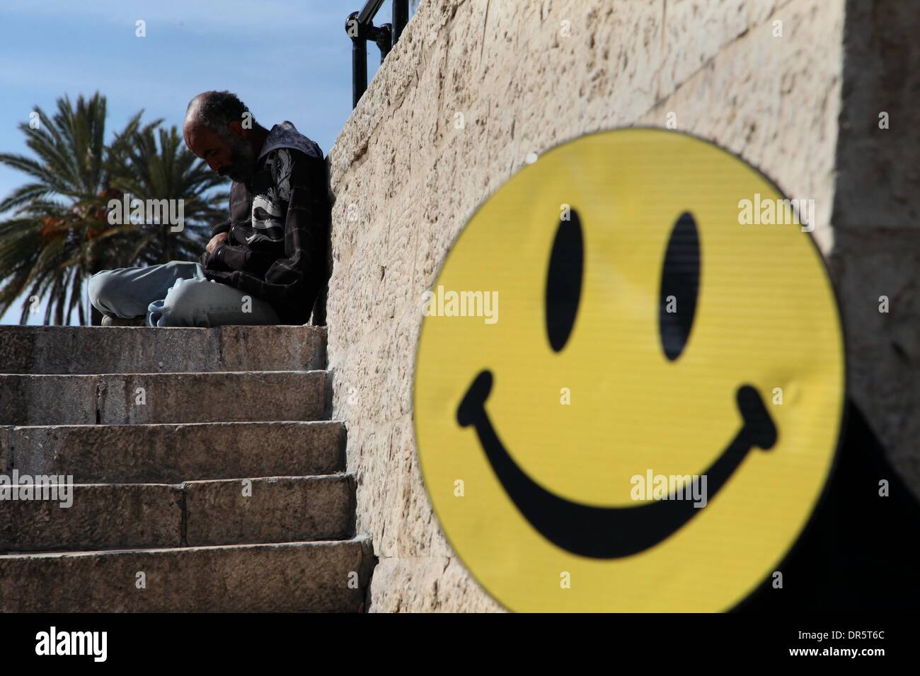 Jerusalem, Jerusalem, Palestinian Territory. 19th Jan, 2014. A young ...