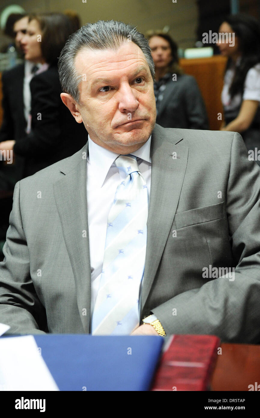 Romanian transport minister Radu Berceanu at the beggining of Transport ...