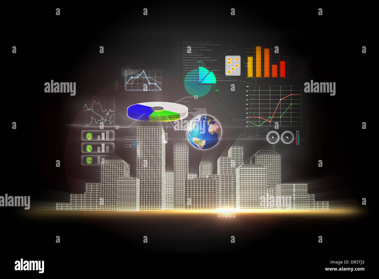 Business data background Stock Photo - Alamy