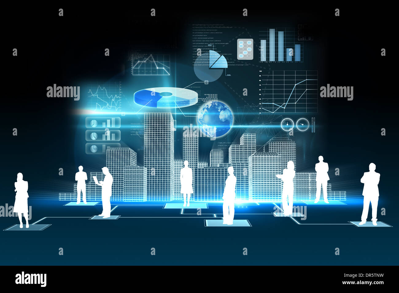 Business data background Stock Photo - Alamy