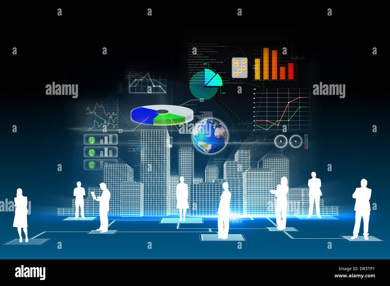 Business data background Stock Photo - Alamy