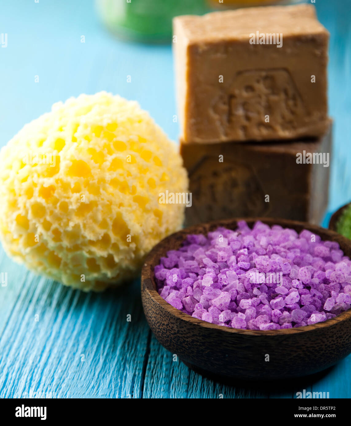 Natural bath salt, organic products, Spa Stock Photo - Alamy