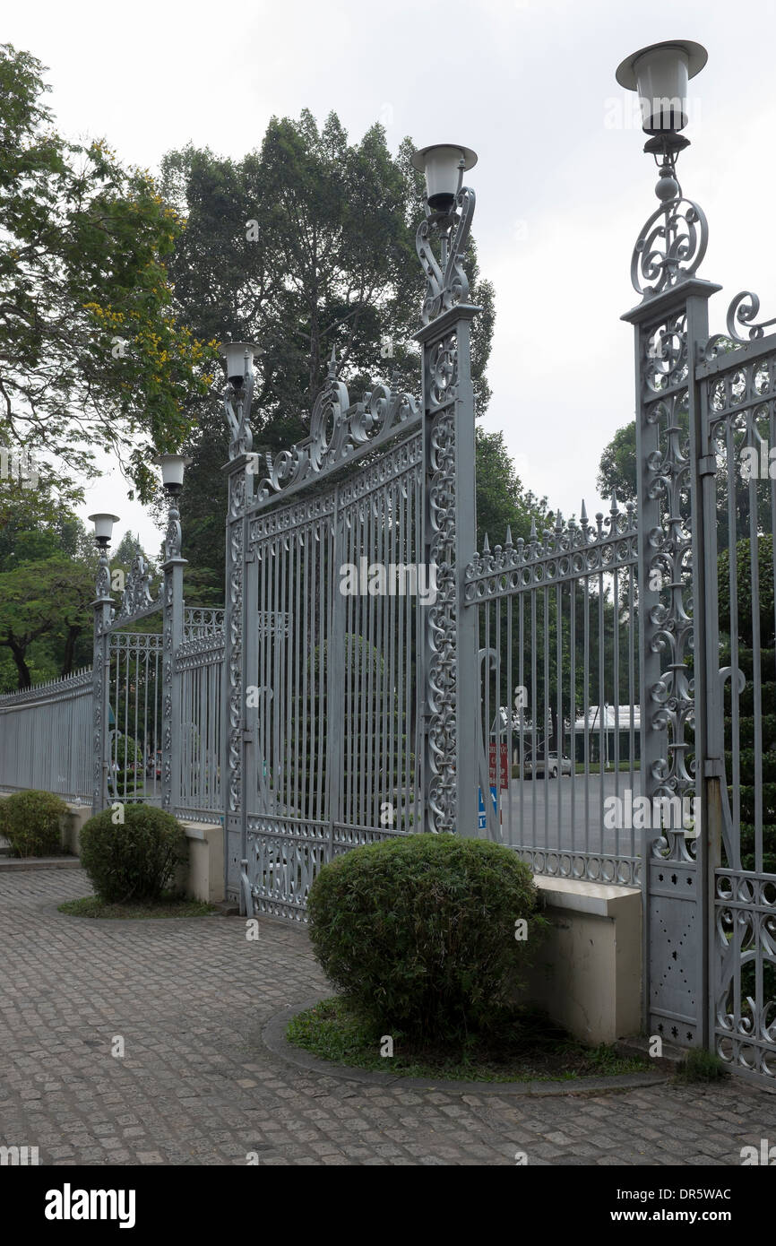 Gates of The Reunification Palace Ho Chi Minh City Vietnam Stock Photo ...