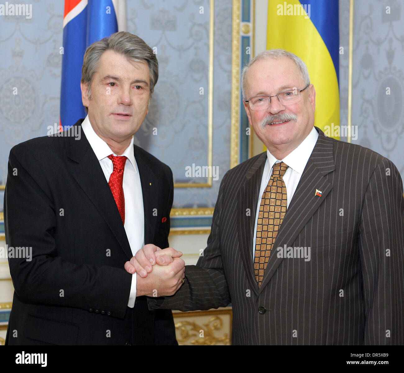 Jan 16, 2009 - Kiev, Ukraine - President of Slovakia IVAN GASPAROVIC (R ...