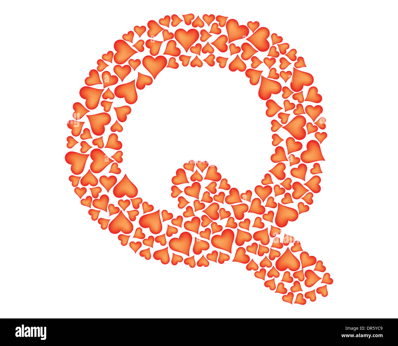 Q letter and heart hi-res stock photography and images - Alamy
