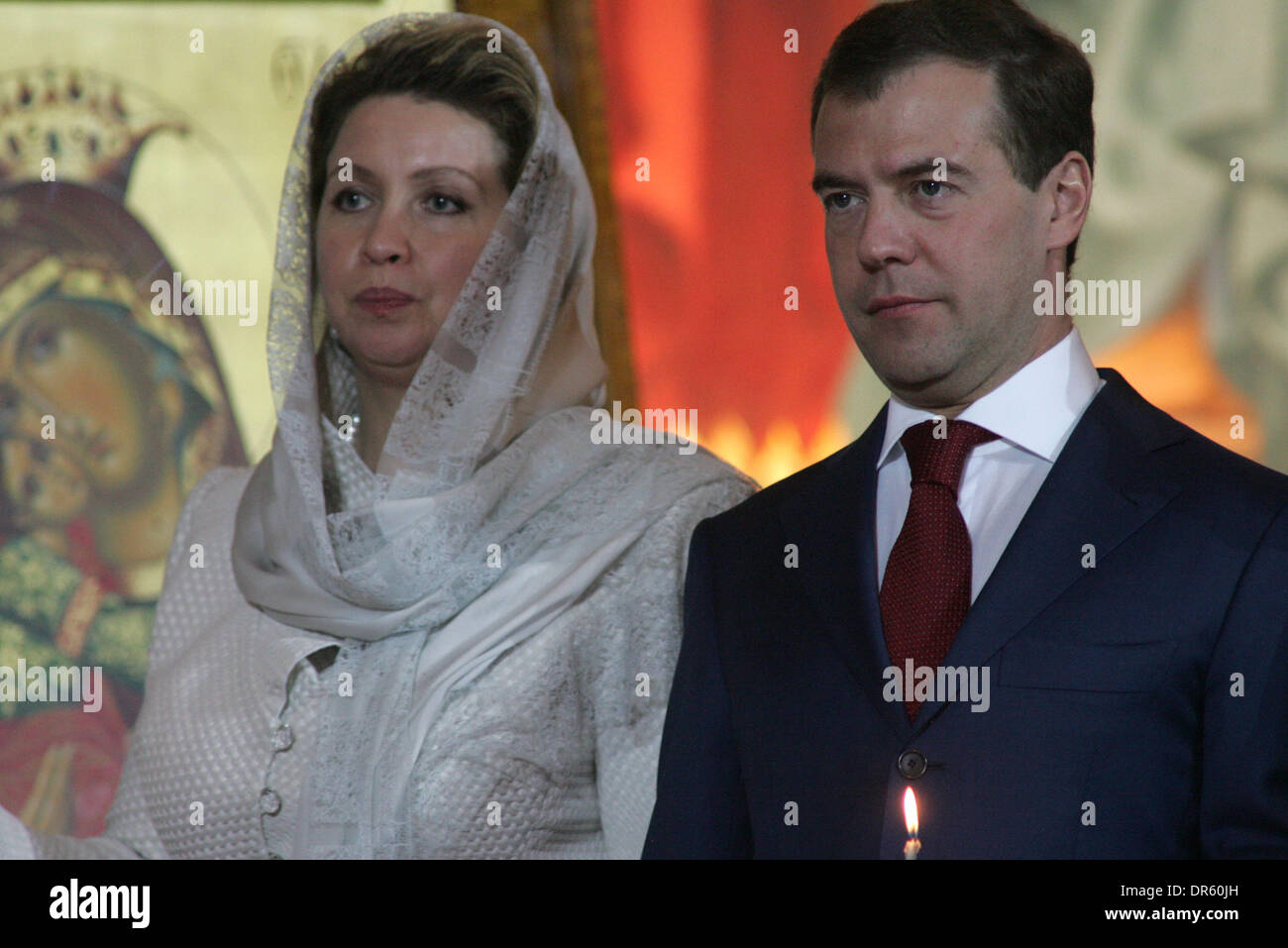 Apr 19, 2009 - Moscow, Russia - President DMITRY MEDVEDEV with wife ...
