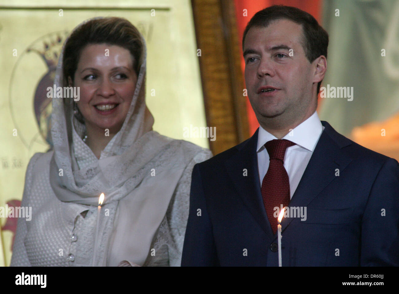 Apr 19, 2009 - Moscow, Russia - President DMITRY MEDVEDEV with wife ...